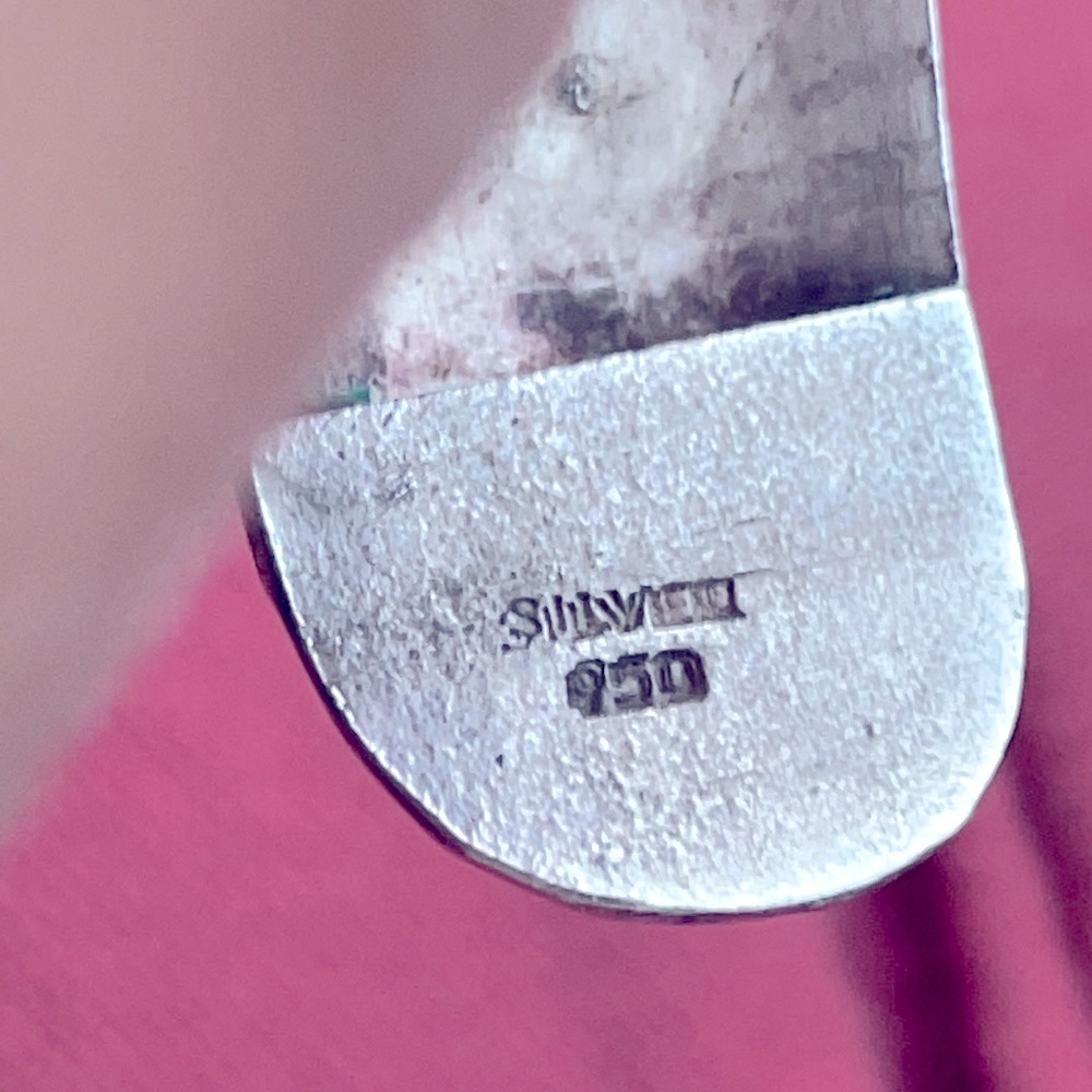 Silver 950 Bangle - Gem